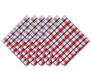 DESIGN IMPORTS American Plaid Napkins Set Of 6