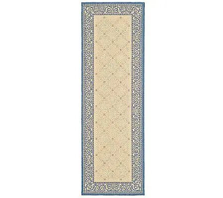 SAFAVIEH Courtyard Lattice Flower 2'4' X 6'7' R Ug