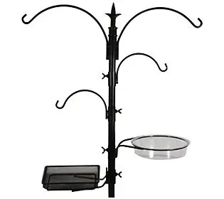 SORBUS Bird Feeding Bath Station Black