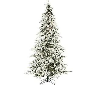 CHRISTMAS TIME 7.5' White Pine Snowy Clear Prel It Tree
