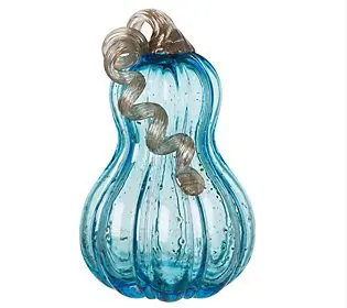 GLITZHOME Modern Glass Tall Decorative Indoor G Ourd W/ Stem