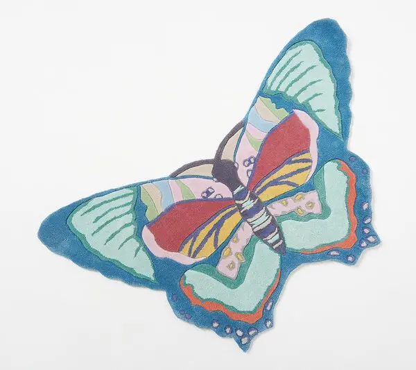 HOME BY SHR Choice Of Butterfly Or Flower Accent Rug