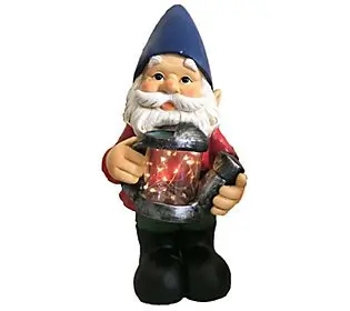 SANTA'S WORKSHOP Swi 13.4' Gnome W/lighning Bugs