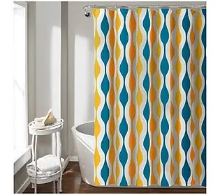 LUSH DECOR Mid Century Geo 72' X 72' Shower Curtain Lus H Decor