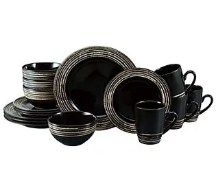 PFALTZGRAFF Bryson Black 16-piece Dinnerware