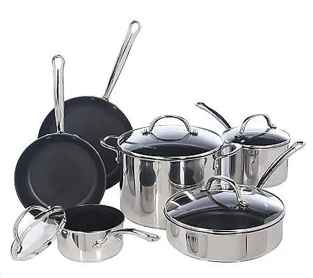 FARBERWARE Millennium Stainless 10-piece Nonsti Ck Cookware Se