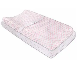 ELY'S & CO. Pink Changing Pad Cover & Cradle Sh Eet Set