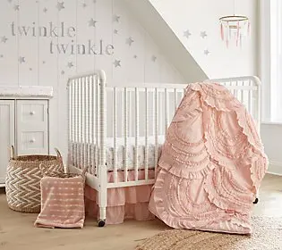 LEVTEX BABY Skylar Blush 4 Piece Nursery Crib B Edding Set