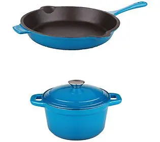 BERGHOFF Neo Cast Iron 3-pc Set, 3-qt Dutch Ove N & 10' Fry Pa