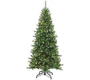 GERSON INTERNATIONAL 7' Pre-lit Ozark Pine With 230 Dual Color-chang Ing Led Light