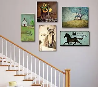 COURTSIDE MARKET House Farm 5-piece Canvas Set