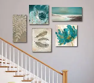 COURTSIDE MARKET Teal Tranquility 5-piece Canva S Set