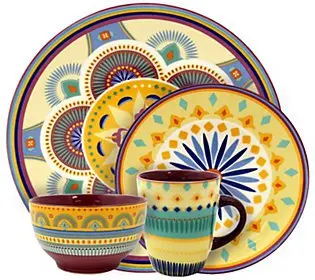 ELAMA Puesta De Sol 16-piece Service For 4 Dinn Erware Set