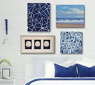 COURTSIDE MARKET Blue Sky 4 Piece Canvas Set