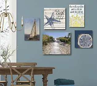 COURTSIDE MARKET Calm Seas 5 Piece Canvas Set