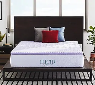 LUCID Comfort Collection 2 Zoned Lavender Topper Twin Xl
