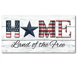 COURTSIDE MARKET Land Of The Free 24' X 48' Can Vas