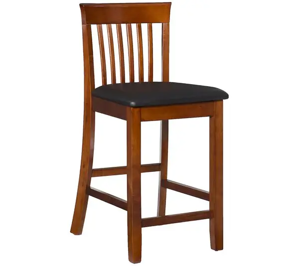 LINON Home Monroe Kitchen Counter Stool With Pa Dded Seat