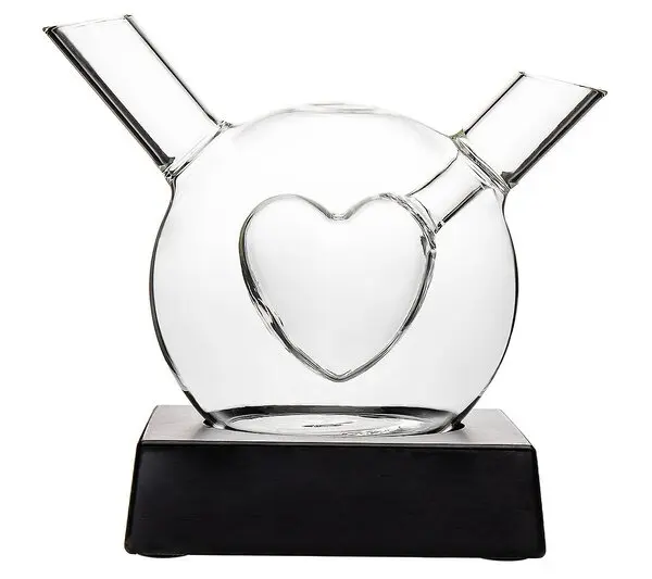 GODINGER Heart & Soul Crystal Double Decanter