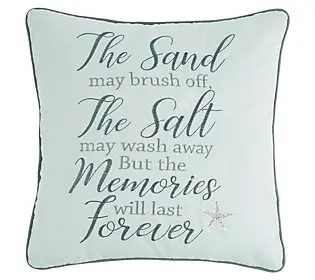 VALERIE PARR HILL 18' X 18' Memories Forever Embroidered Pillow B Y Valerie