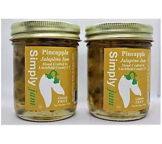 SIMPLY JAM 2 Pack Of Pineapple Jalapeno Hot Pep Er Jam