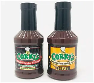 CORKY'S Bbq 18-oz Bottles Of Original & Honey Sauce