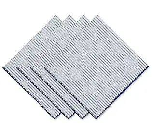 DESIGN IMPORTS Set Of 4 Chef Micro Stripe Napki S