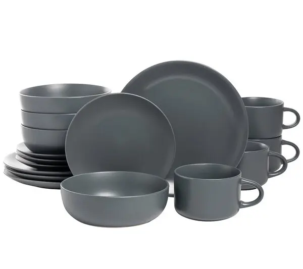 10 STRAWBERRY STREET Wazee Matte 16-pc Coupe Di Nnerware Set