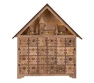 GLITZHOME Led Countdown To Christmas House Trea T Calendar