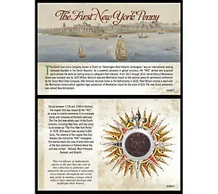 AMERICAN COIN TREASURES The First New York Penny Coin