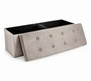 SORBUS Storage Bench Chest Ottoman W/cover Fa Ux Suede Large