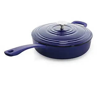 CHANTAL COOKWARE Chantal 4 Quart Round Cast Iron Saute Skillet With Lid