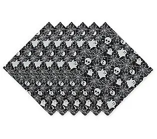 DESIGN IMPORTS Set Of 6 Haunted Objects Napkins