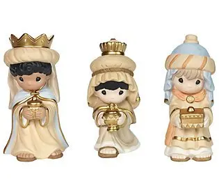 PRECIOUS MOMENTS 4.75' Set Of 3 'we Three Kings Nativity