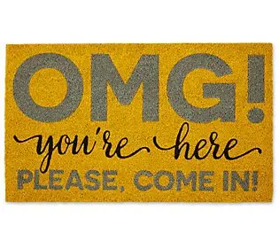 DESIGN IMPORTS Omg You're Here 18x30 Doormat