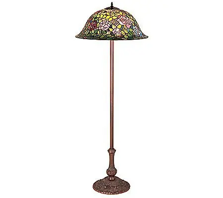 MEYDA Tiffany Style Rosebush Floor Lamp