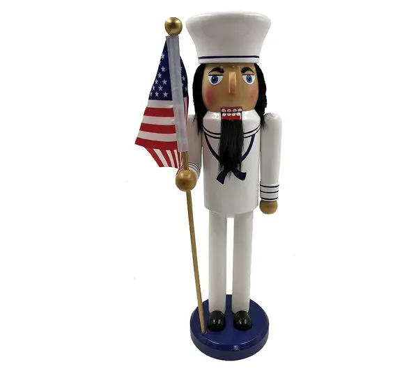 SANTA'S WORKSHOP 14' Navy Nutcracker