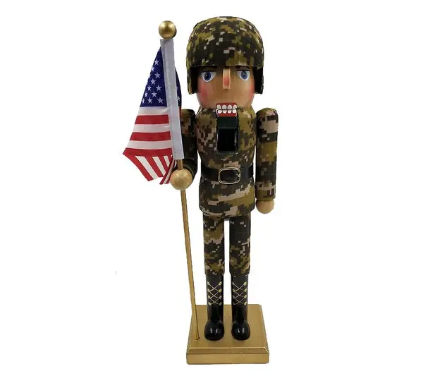 SANTA'S WORKSHOP 14' Army Nutcracker