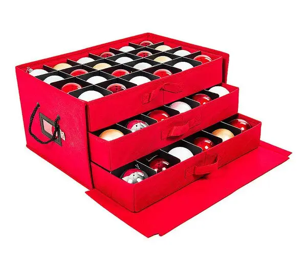 TREEKEEPER Santa's Bags Three-drawer 3' Ornament Storage B Ox