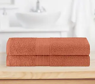 SUPERIOR Cotton 2 Piece Solid Absorbent Bath Sh Eet Set