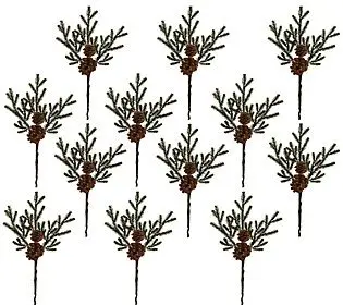 NEARLY NATURAL Set Of 19' Pine & Pinecone Flowers Near Ly Natural