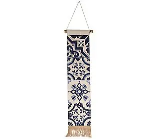 FORESIDE HOME & GARDEN Foreside Multicolor Cotton Tile Pattern Hangingwall Decor