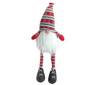 NORTHLIGHT Sitting Santa Gnome Figure With Dang Ling Legs