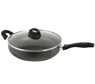 OSTER Clairborne 12 Saute Pan With Lid Charcoal Gray