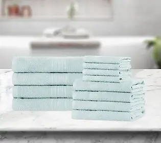 SUPERIOR Cotton 12-piece Solid Absorbent Towel T