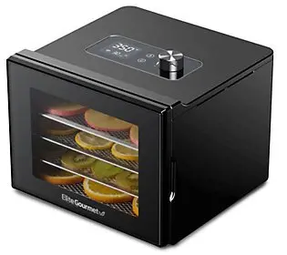 ELITE Gourmet Digital Food Dehydrator W/ 4 Ss T Rays