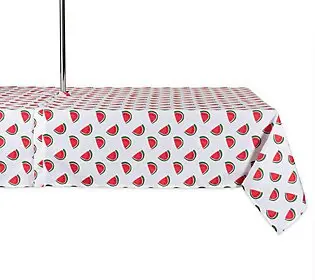 DESIGN IMPORTS Watermelon Print Tablecloth W/ Z Ipper 60' X 84