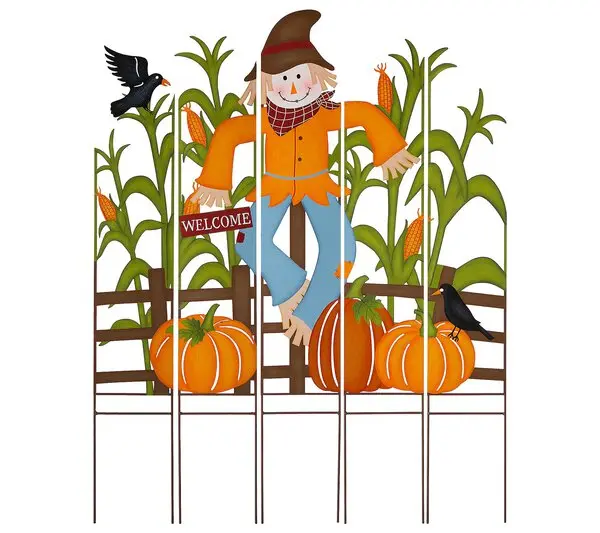 GLITZHOME Scarecrow In The Corn Filed Combo Yar D Stake