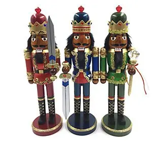 SANTA'S WORKSHOP 15' S/3 Bejeweled King Nutcracker Santa's Wo Rkshop