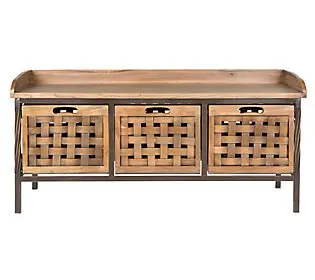 SAFAVIEH Isaac Three-drawer Wooden Storage Benc H